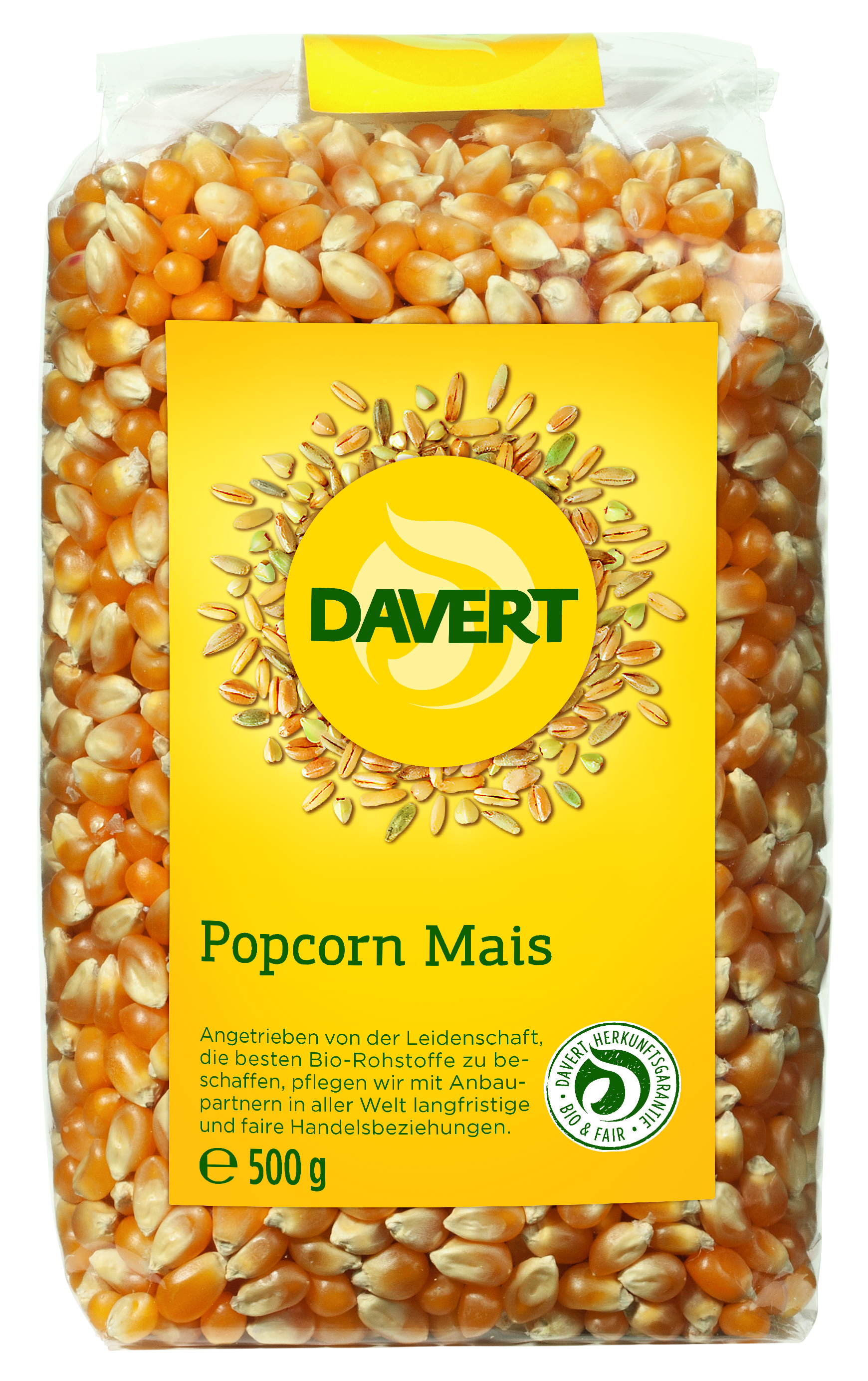 Popcorn Mais 500g | Davert Online-Shop | Bio Naturkost