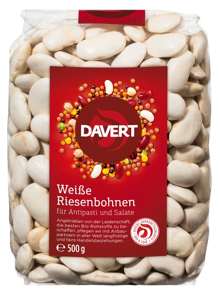 Weiße Riesenbohnen Fair Trade IBD 500g | Davert Online-Shop | Bio Naturkost