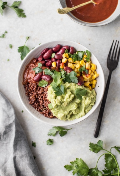 Red Rice Burrito Bowl | REZEPTE | Davert Online-Shop | Bio Naturkost