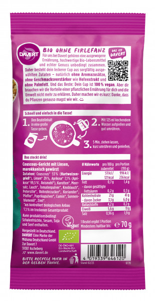 Couscous-Cup Marokkanisch 70g | CUPS | SCHNELLE KÜCHE | ONLINE-SHOP ...