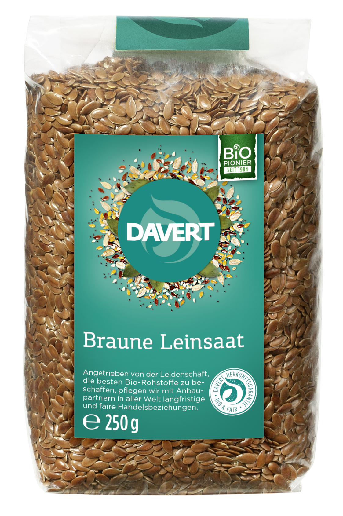 Braune Leinsaat aus Europa 250g | Davert Online-Shop | Bio Naturkost