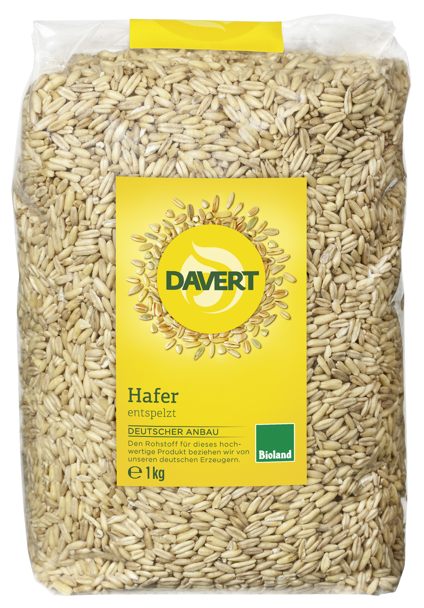 Hafer entspelzt Bioland 1kg | Davert Online-Shop | Bio Naturkost